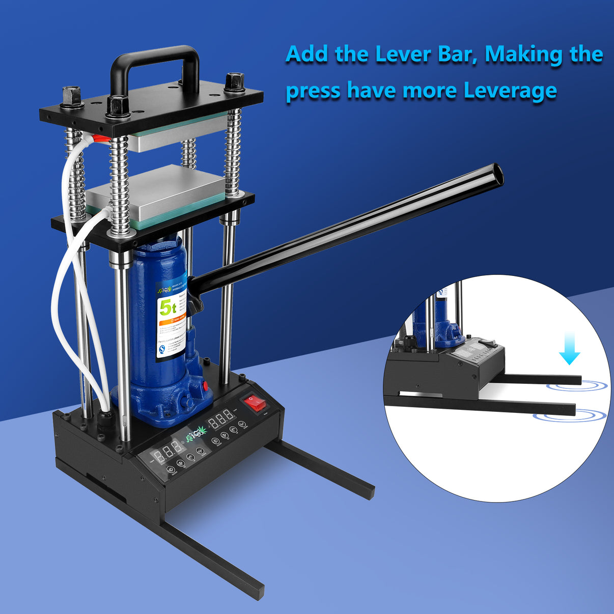 5 Tons Rosin Press Machine, Heavy Duty Stainless Steel Press with Dual ...